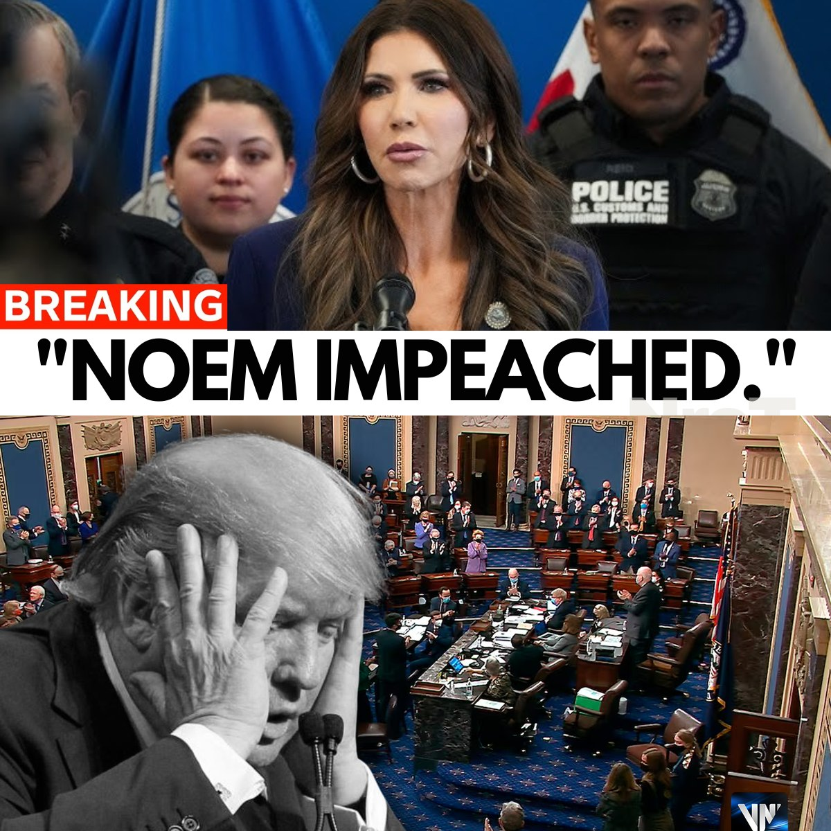 SENATE SHOCKER: KRISTI NOEM HIT WITH IMPEACHMENT MOVE — HOUSE VOTE ...